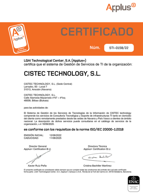 Política de Gestión de Servicios | CISTEC Technology